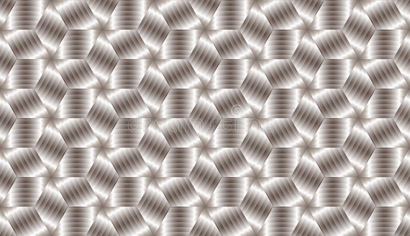 Silver Cubes Decorative Endless Pattern Stock Vector - Illustration of ...
