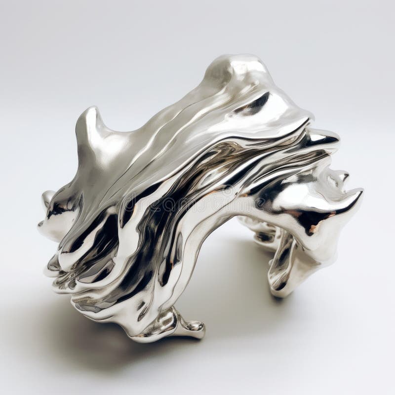 Silver Cuff by Laura Mac: Expressionistic Distorted Forms Inspired by ...