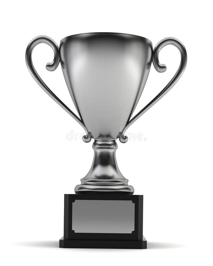 Silver trophy cup stock vector. Illustration of award - 42521832
