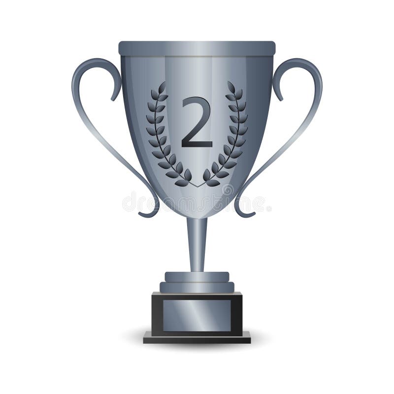 Silver Cup, Award for Second Place Isolated on Transparent Background ...