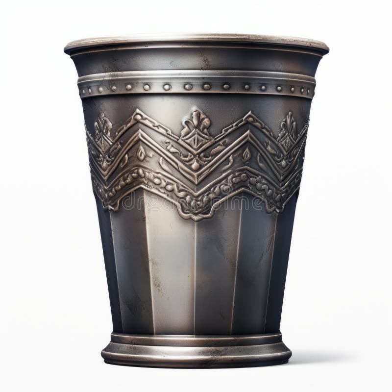 Exquisite Metal Cup with Intricate Decorative Details Stock ...