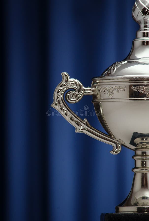 Silver Cup of the winner stock photo. Image of dark, game - 48964480