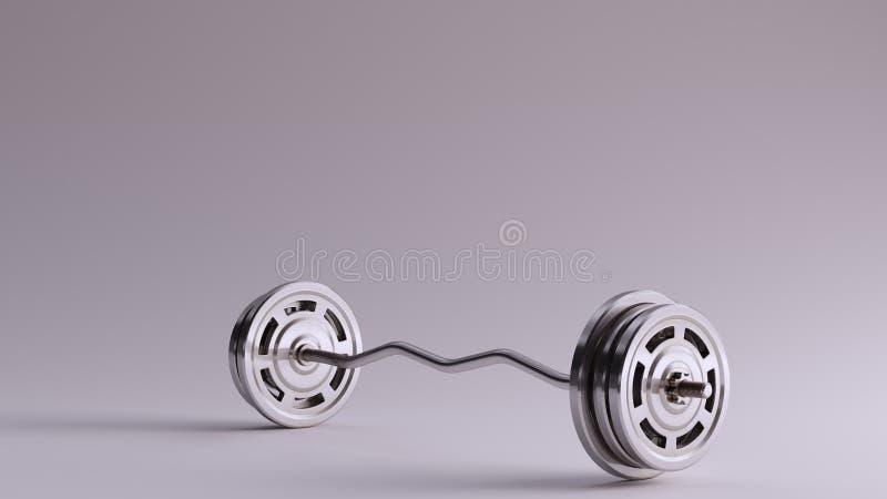 Silver Curl Barbell stock illustration. Illustration of athlete - 185251707