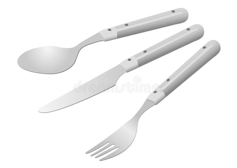 Silver cutlery stock vector. Illustration of silver, food - 11290751