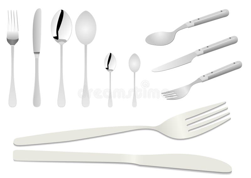 Cutlery and Utensils stock vector. Illustration of spoon - 10012349