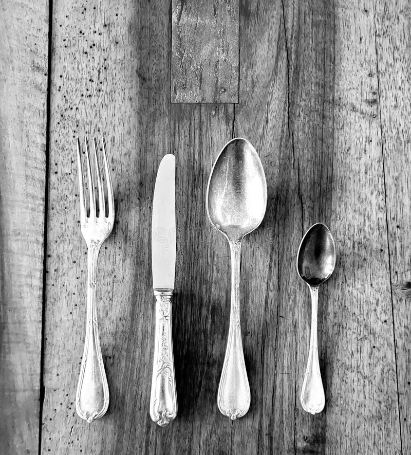 Silver cutlery stock image. Image of photograph, sterling - 321356803