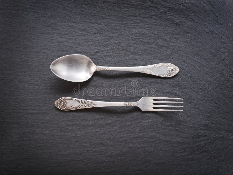 Silver cutlery. stock image. Image of settings, rocky - 56894563