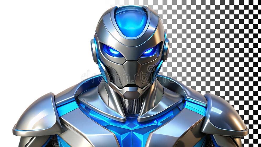 Silver Cyborg Head, Futuristic Robot, Sci-fi Android, Tech Character ...