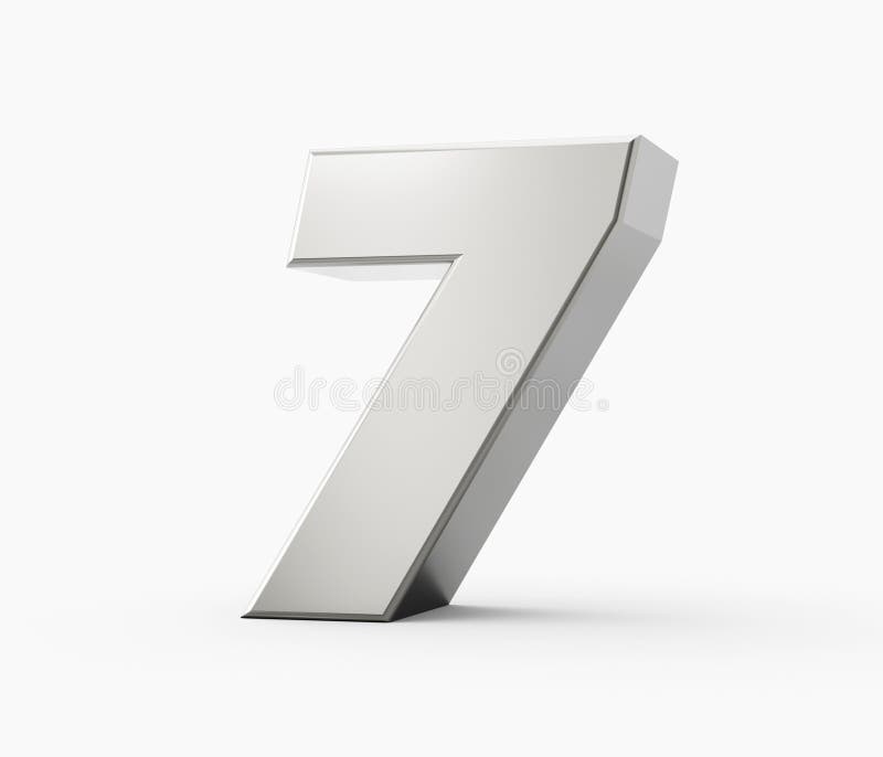 3d Shiny Silver Number 96 Ninety Six 3d Silver Number Isolated on White ...