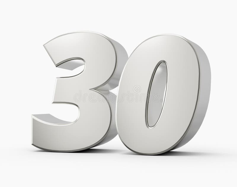Silver 3d Numbers 47 Forty Seven. Isolated White Background 3d ...