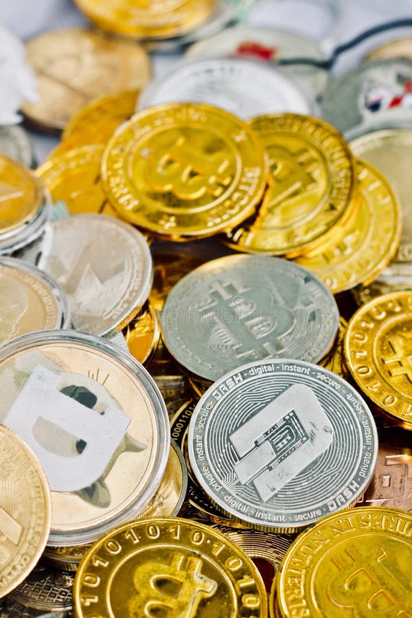 Silver Dash Coin stock photo. Image of internet, cash - 127979668