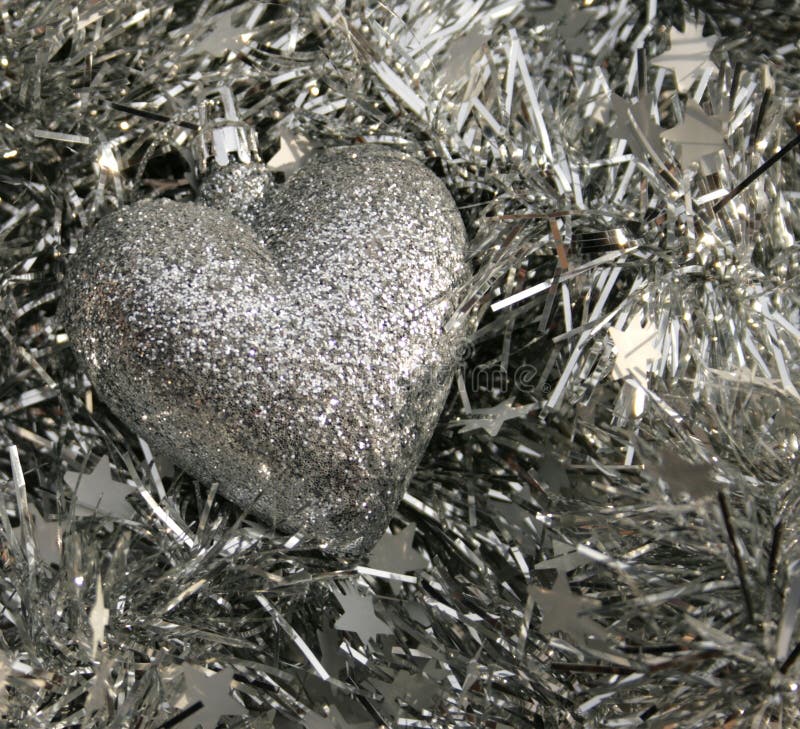 Silver decorations stock photo. Image of silver, christmas - 7224072