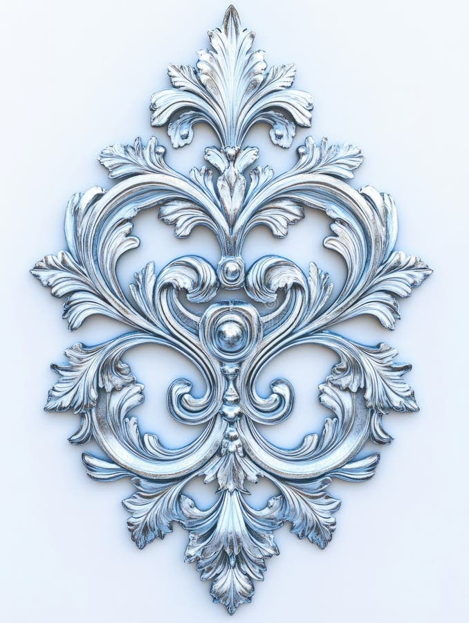 Silver Decorative Object on White Background Stock Photo - Image of ...