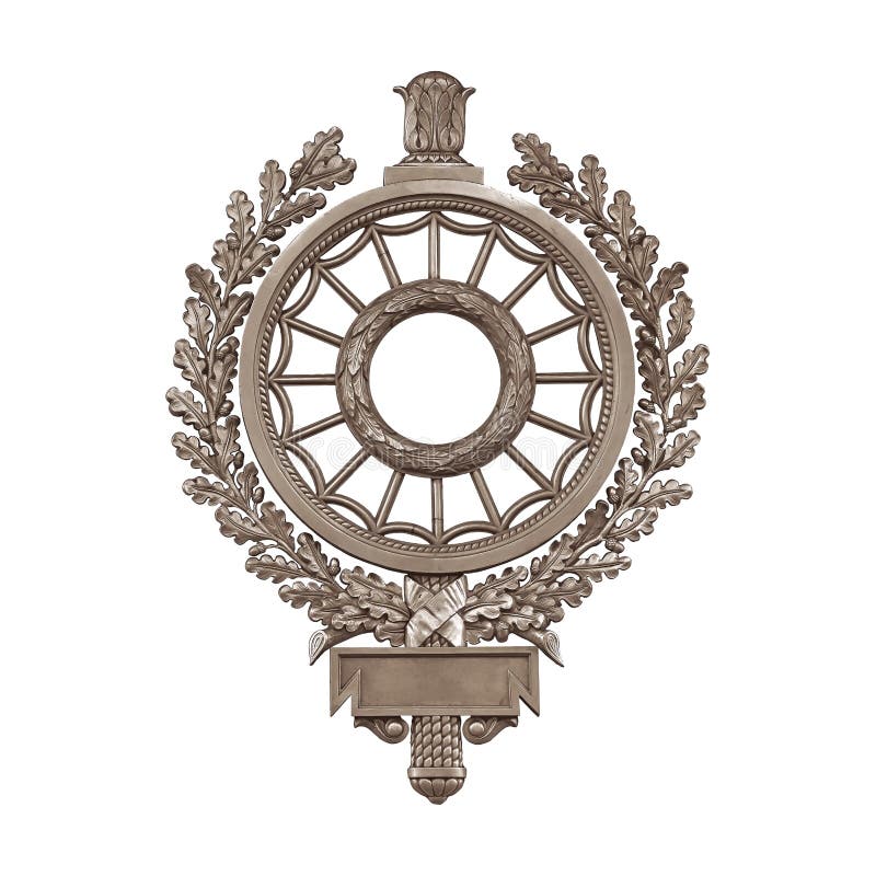 Silver Decorative Wreath Isolated on White Background. Design Element ...