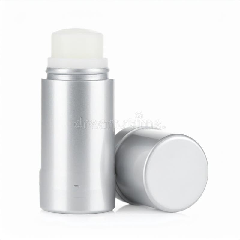 Silver Deodorant Stick in Minimalist Packaging Stock Illustration ...