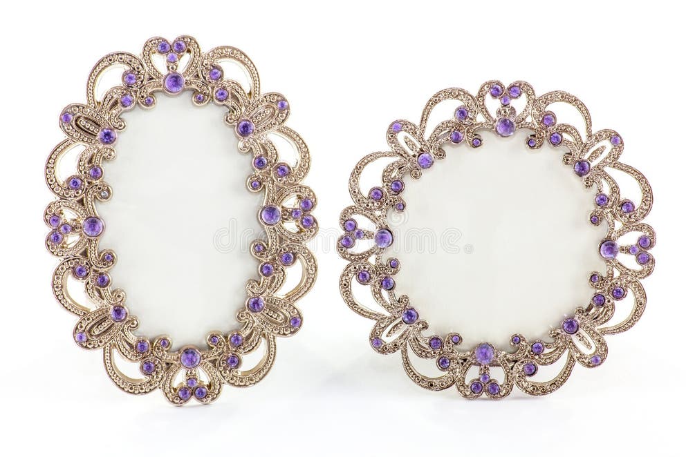 Silver and diamond frames stock image. Image of flashy - 52481521