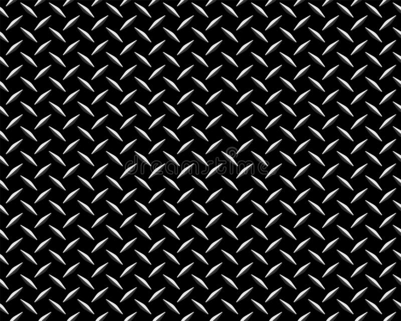 Silver Diamond Plate Seamless Pattern on Black, 3D Dark Texture Stock ...