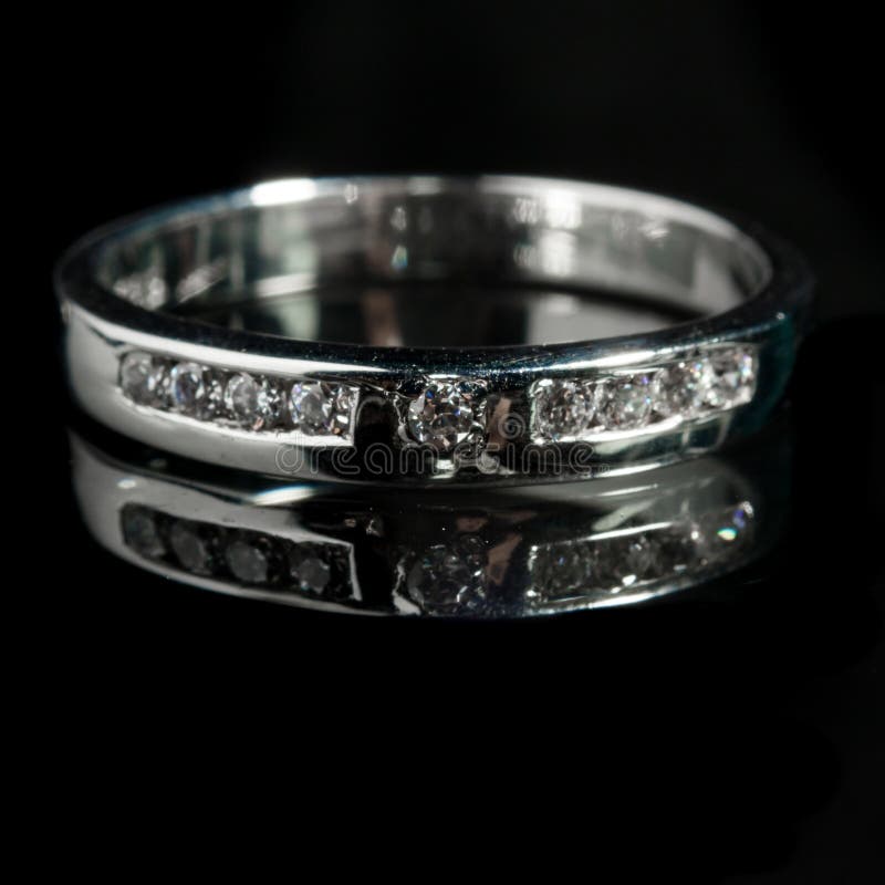 Silver diamond ring stock photo. Image of accessory, diamond - 83920498