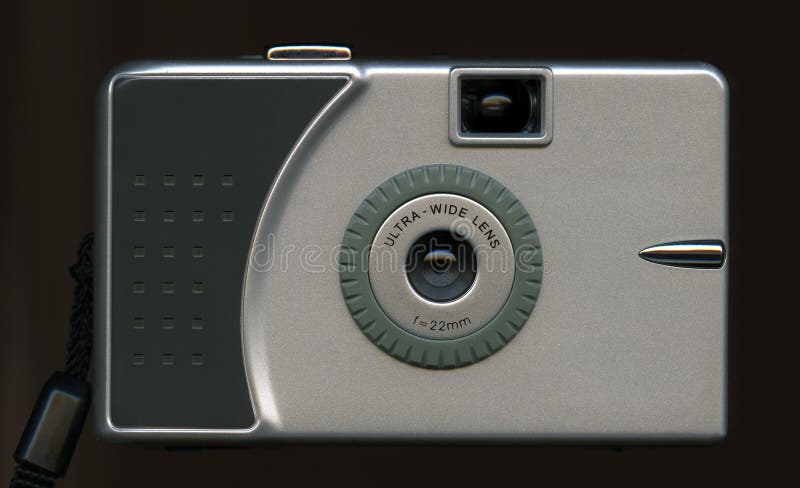 Silver digital camera stock image. Image of technology - 15935235