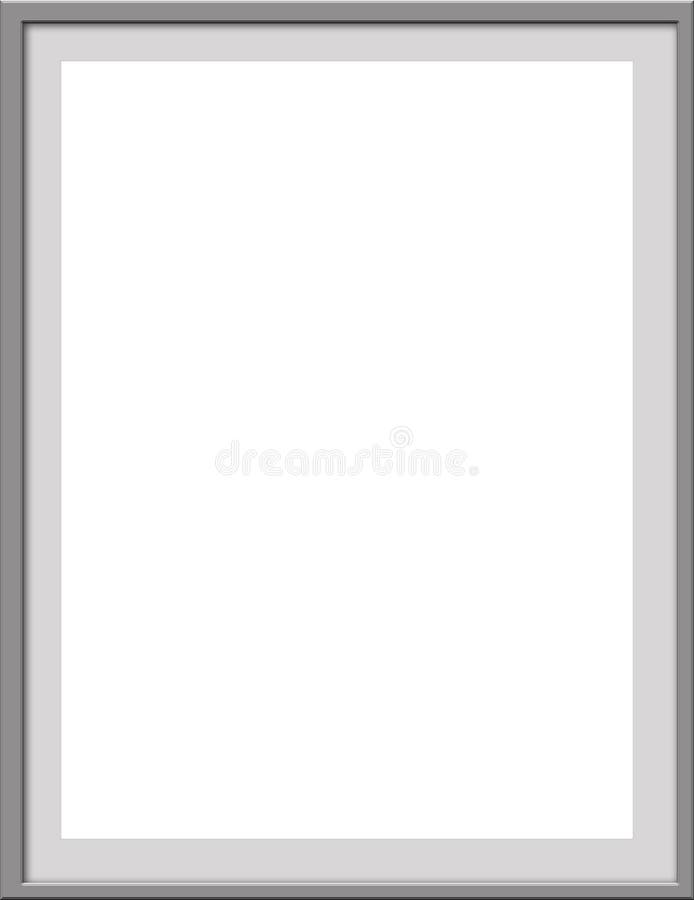 Silver Digital Frame Picture Mockup for Photography or Art Stock ...