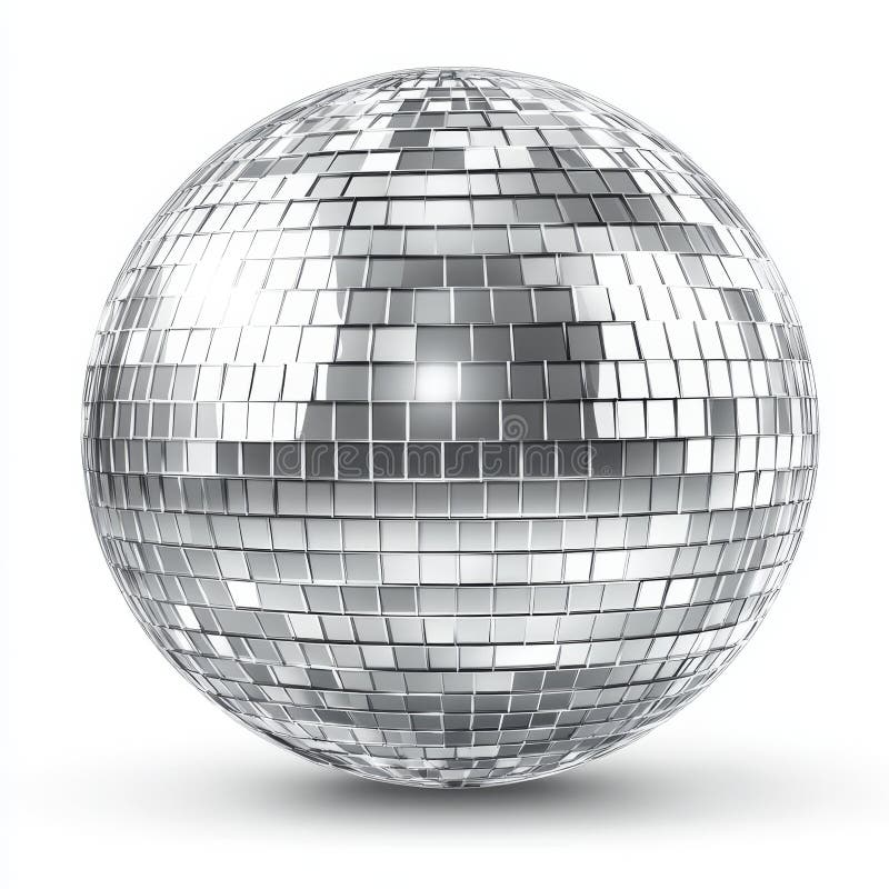 Silver Disco Ball Clipart Isolated on White Background Stock ...