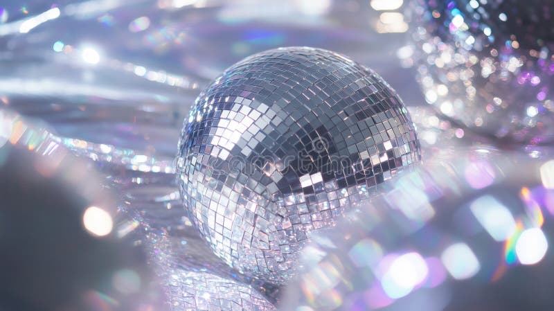 Silver Discoball Background Texture Stock Image - Image of abstract, decoration: 382769809