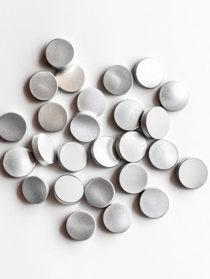 Silver Discs stock image. Image of craftsmanship, surface - 359920585