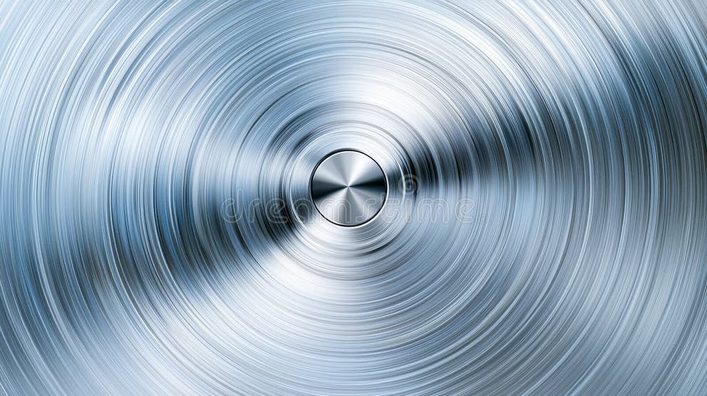 Silver Disk Illustration on a Circular Metal Background Stock ...