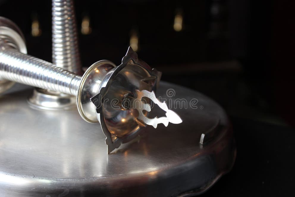 Silver diya stock image. Image of deeparadana, divine - 89790611