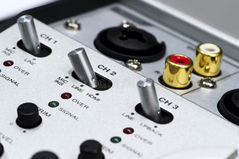 Silver DJ mixer stock photo. Image of dance, input, button - 54017954