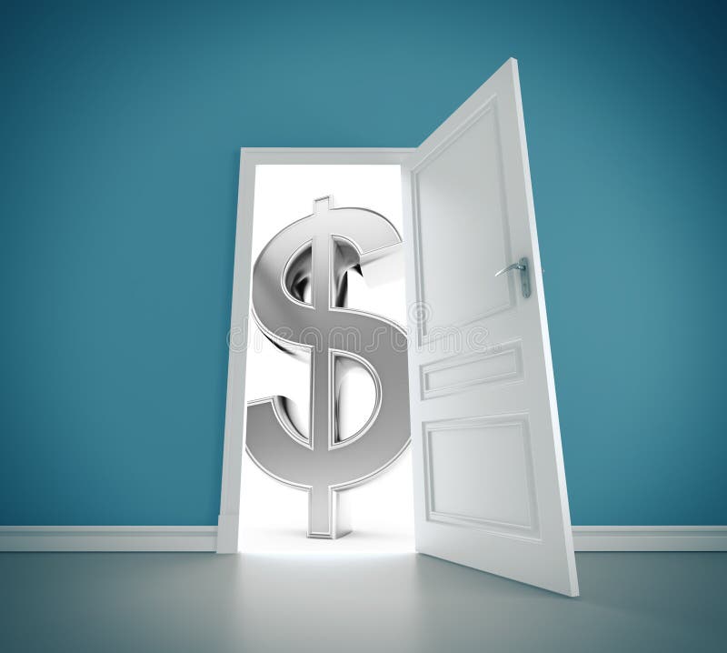 Silver dollar symbol stock illustration. Illustration of currency ...