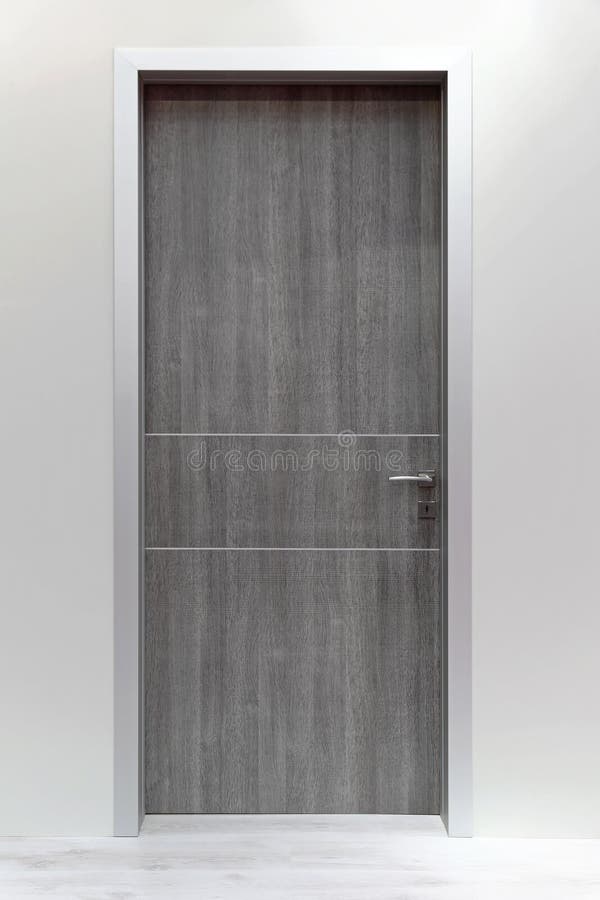 Silver door stock image. Image of indoor, gate, access - 7530923