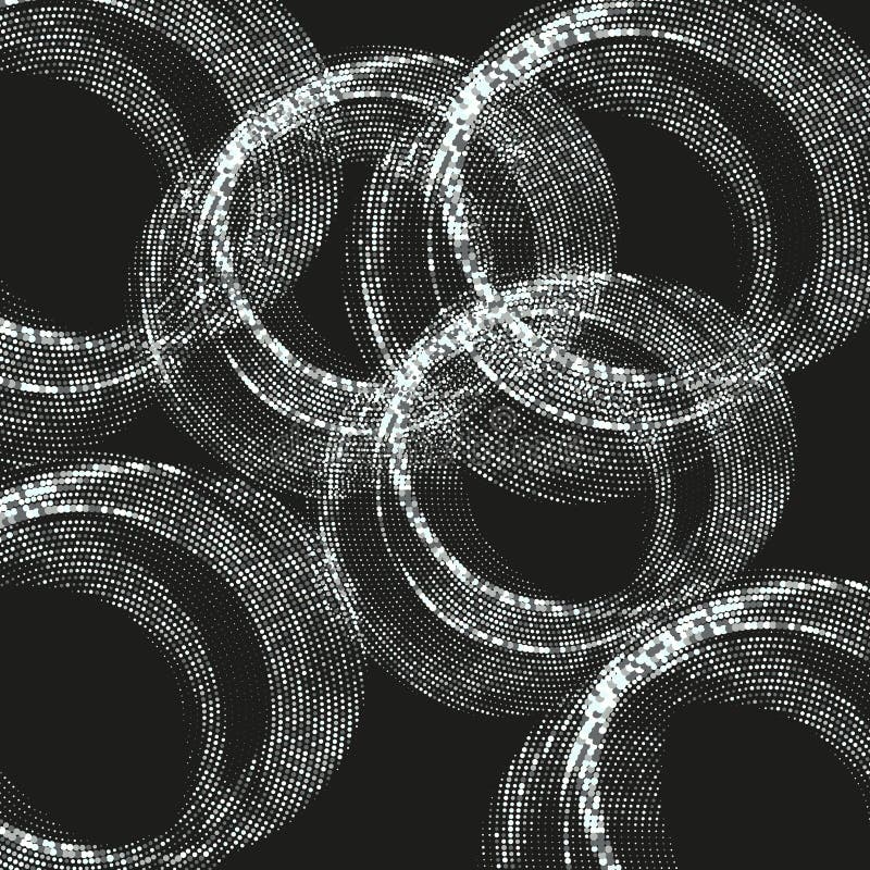 Silver Dots Halftone on Black Background, Design Element Stock ...