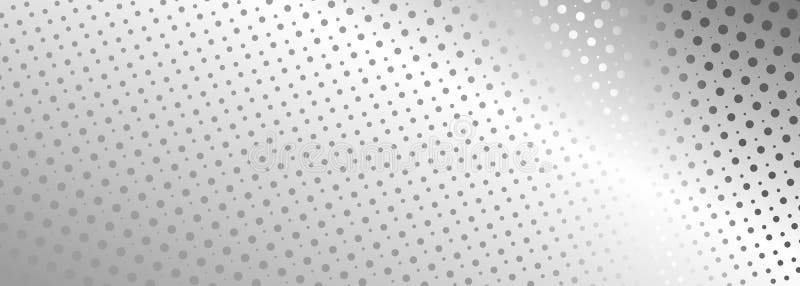 Silver Dots Halftone Texture on Silver Wide Background. Stock Vector ...