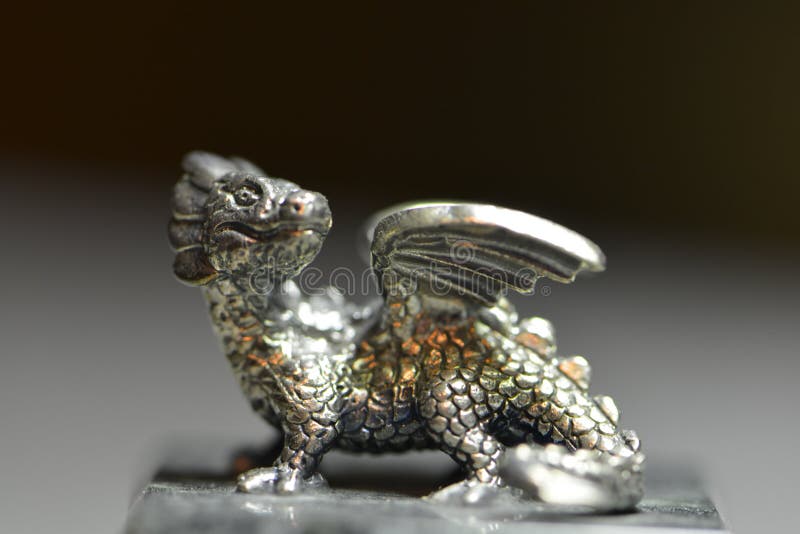Silver Dragon statue. stock photo. Image of symbol, style - 30071066