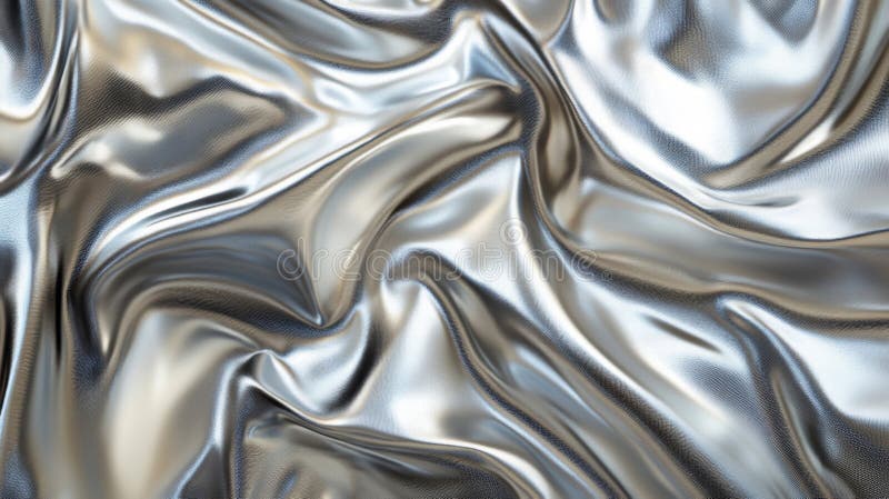 Silver Draped Fabric Showing Soft Waves and Texture Stock Illustration - Illustration of silk ...