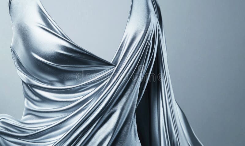 A Silver Dress is Draped Over a Mannequin Stock Photo - Image of ...