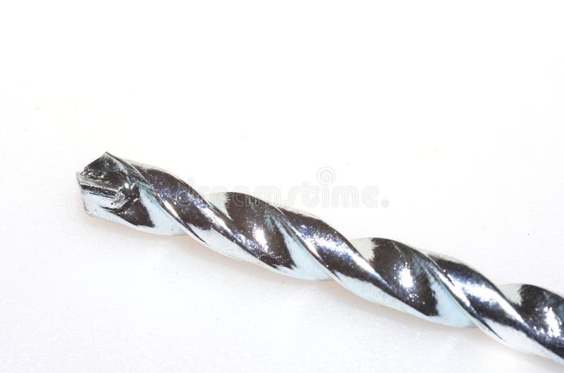 Silver drill bit stock image. Image of masonry, bits - 63385675