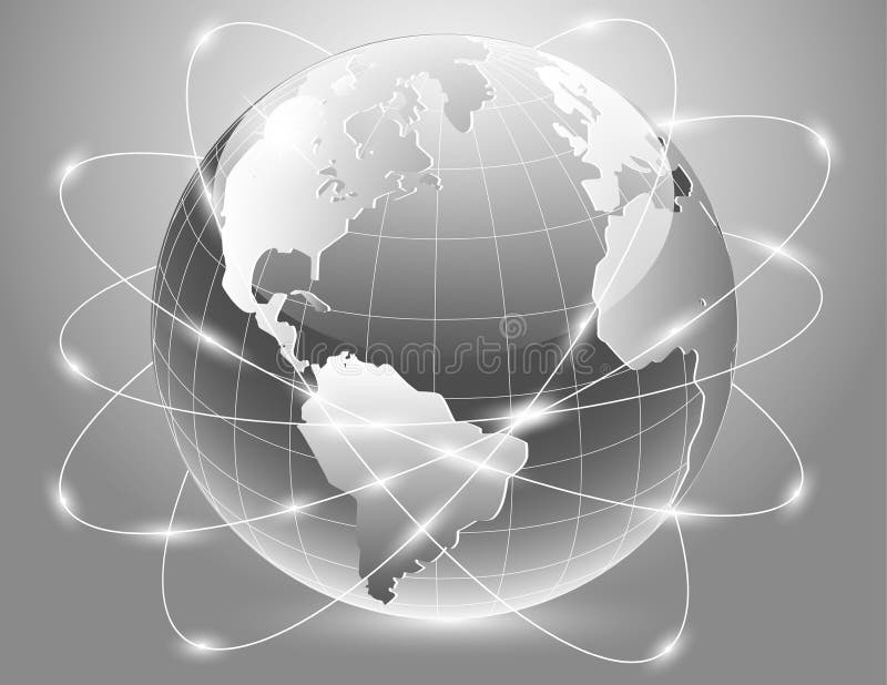 Silver earth stock vector. Illustration of render, isolated - 18937594