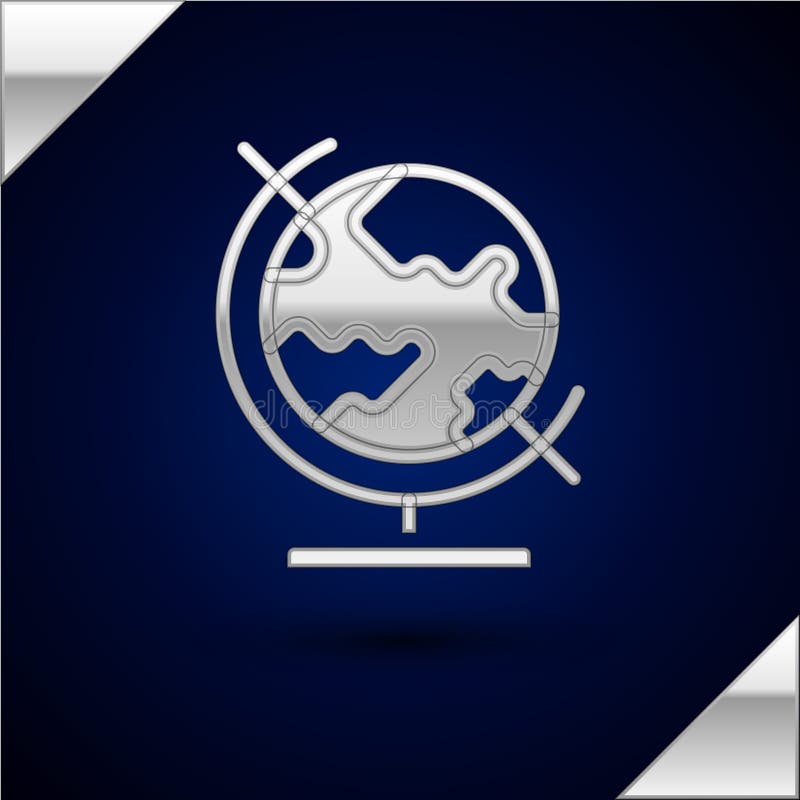 Silver earth stock vector. Illustration of render, isolated - 18937594