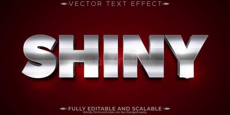 Silver Editable Text Effect, Editable Metallic and Shiny Text Style ...
