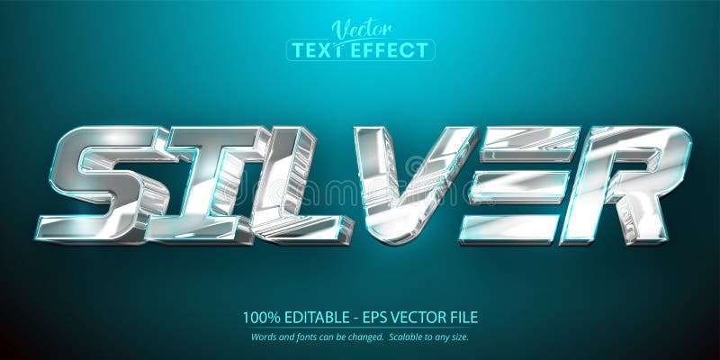 Silver Editable Text Effect, Shiny Luxury Silver Color and Metallic ... Silver Editable Text Effect, Shiny Luxury Silver Color and Metallic ...