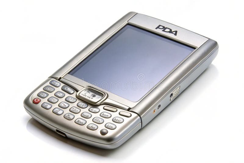 "Silver Electronics PDA on White Background Stock Illustration ...