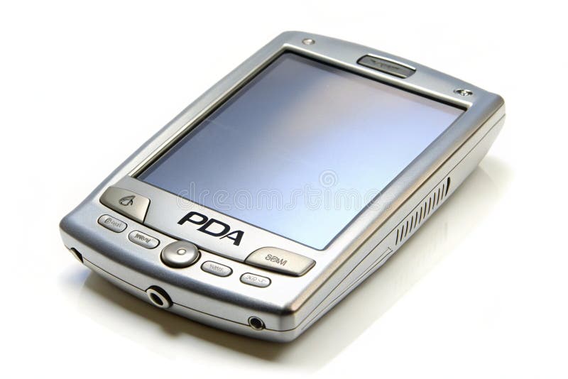 "Silver Electronics PDA on White Background Stock Illustration ...