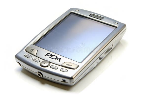 "Silver Electronics PDA on White Background Stock Illustration ...
