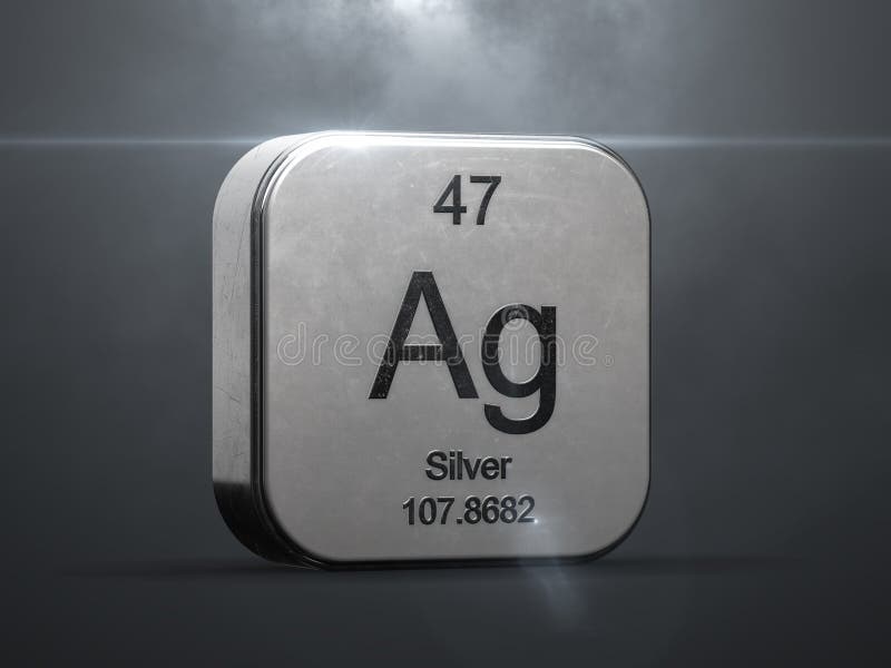 Periodic Table Element Silver Icon. Stock Illustration - Illustration ...