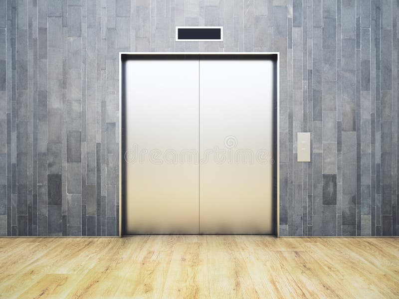 Silver elevator stock illustration. Illustration of loft - 89666373