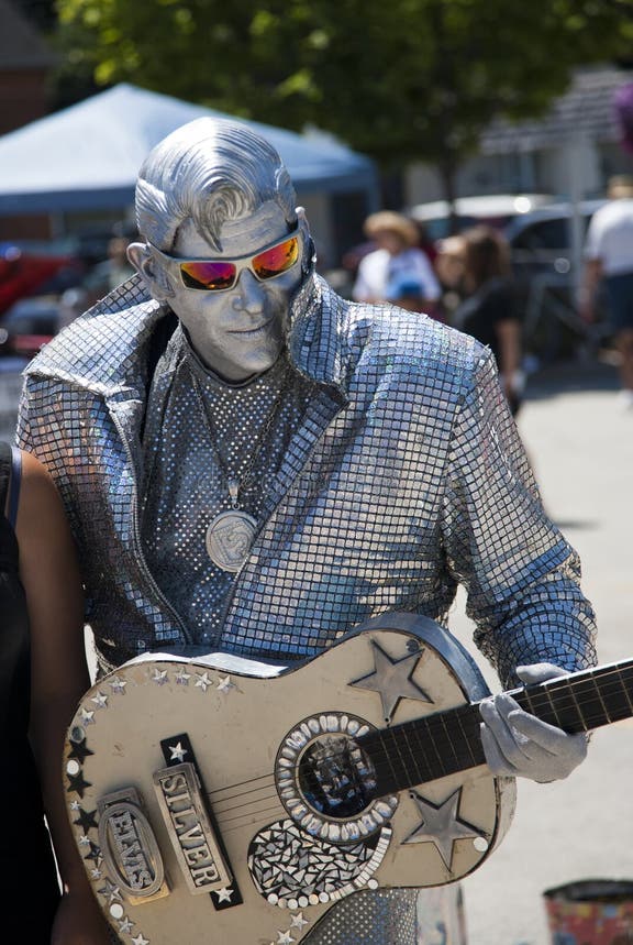 Silver Elvis editorial photography. Image of music, carnival - 19817902