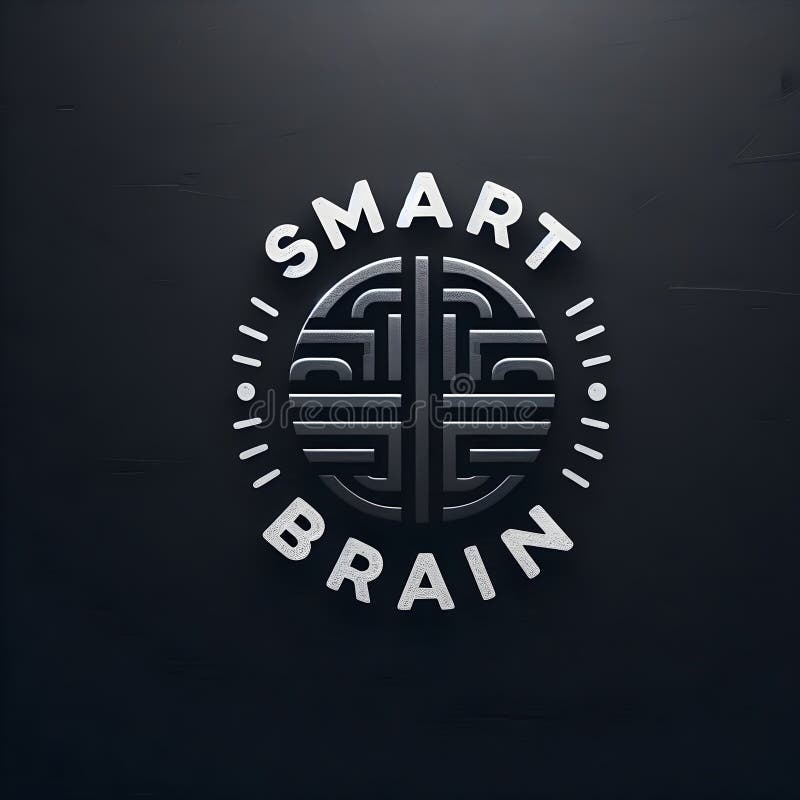 Smart Brain Logo Design stock illustration. Illustration of creativity ...