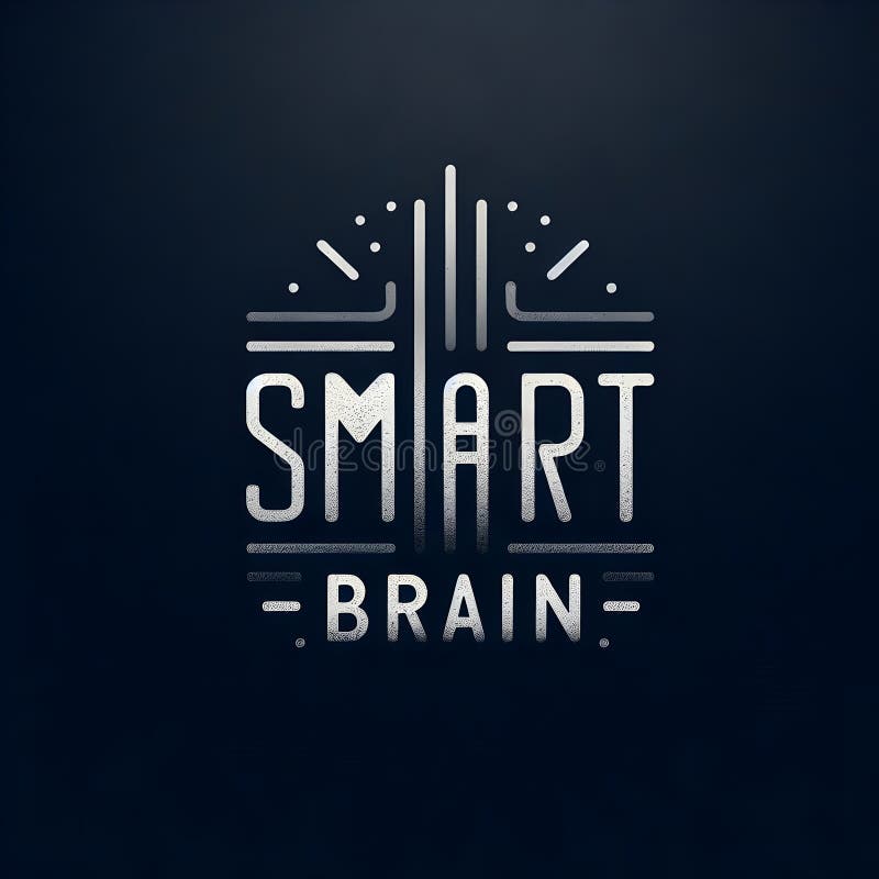 Smart Brain Logo Design stock illustration. Illustration of emblem ...